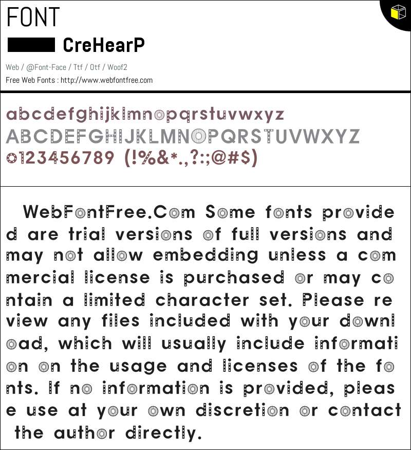 CreHearttree P Fonts Downloads - WebFontFree.Com