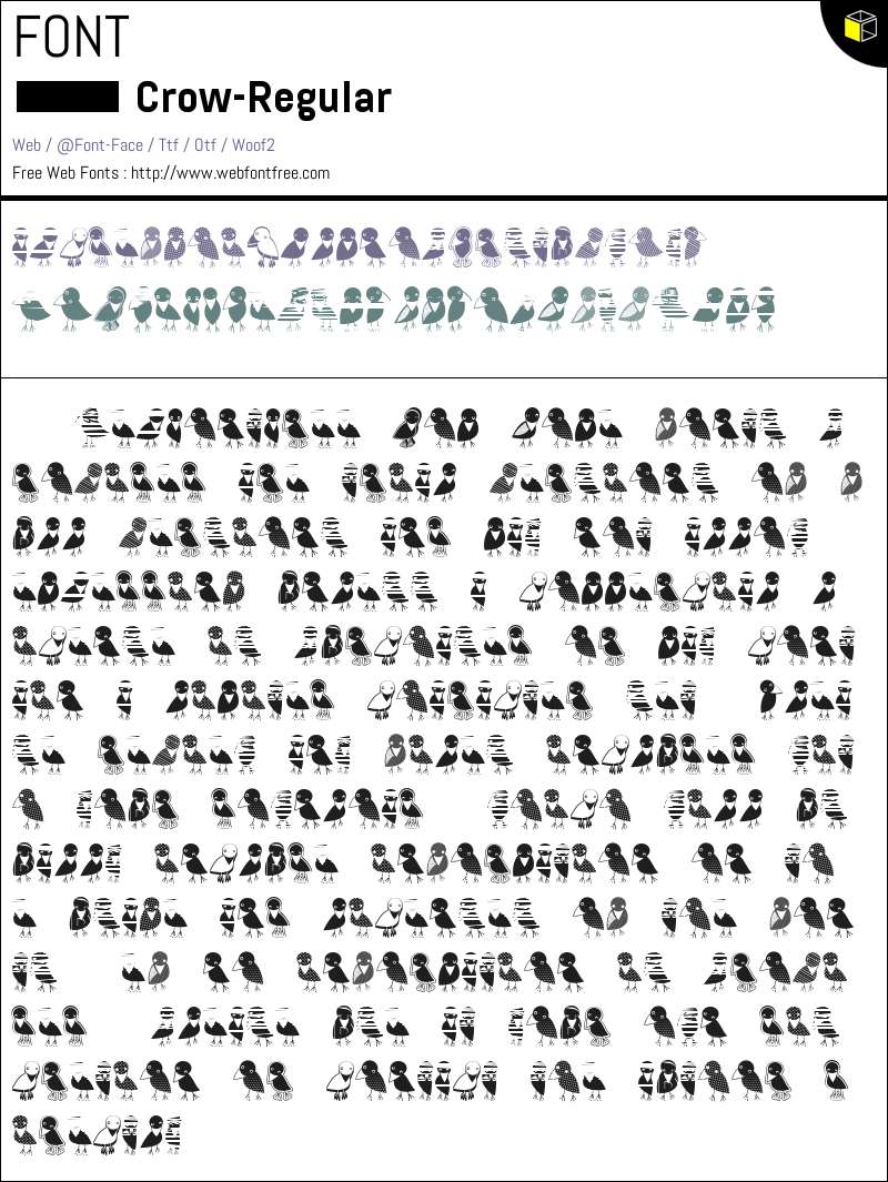 Crow Regular Fonts Downloads - WebFontFree.Com