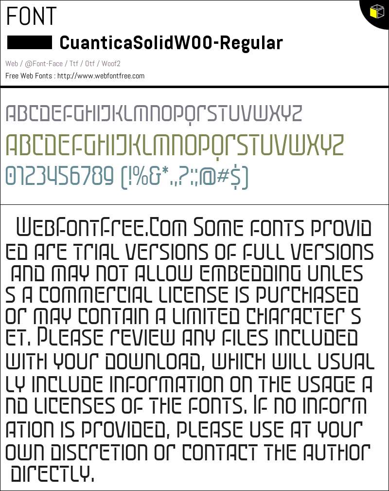 Cuantica Solid W00 Regular Fonts Downloads - WebFontFree.Com