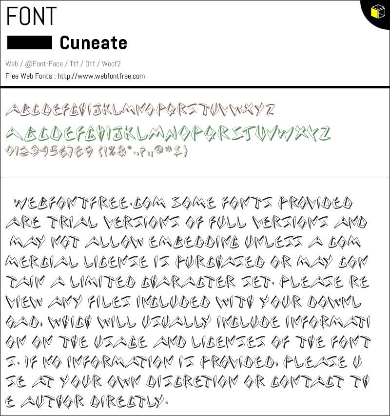 Cuneate Fonts Downloads - WebFontFree.Com