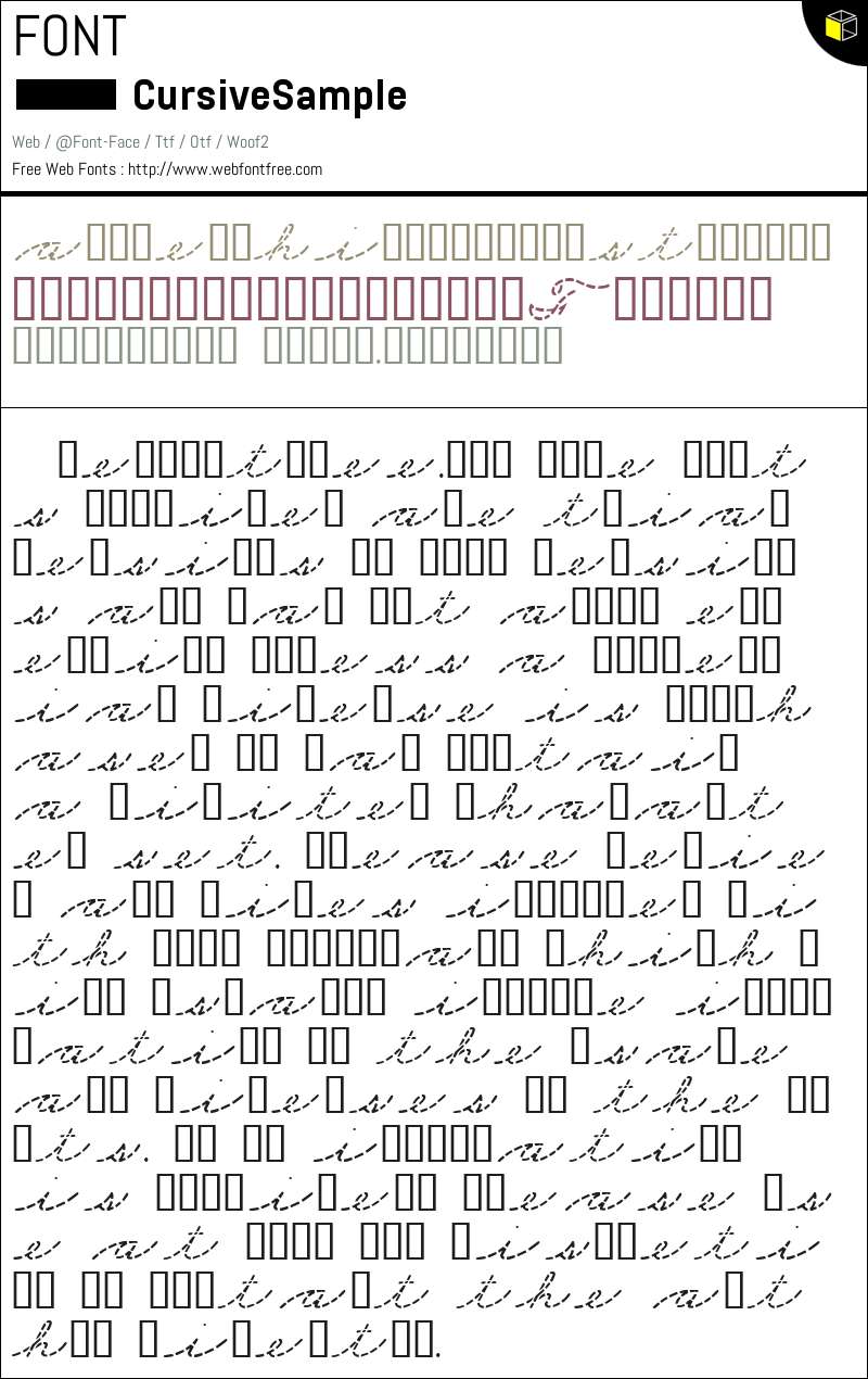 Cursive Sample Fonts Downloads - WebFontFree.Com