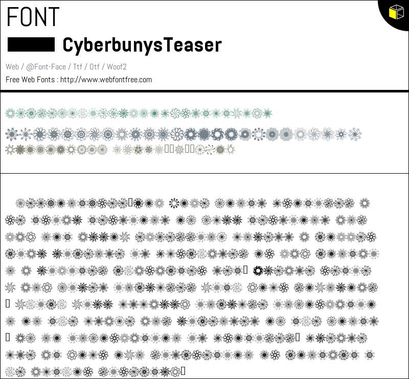 Cyberbuny's Teaser Fonts Downloads - WebFontFree.Com