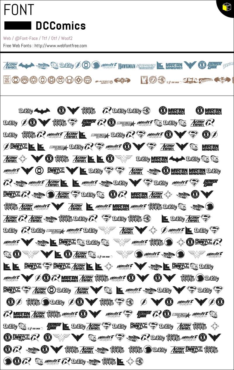 DC Comics Fonts Downloads - WebFontFree.Com