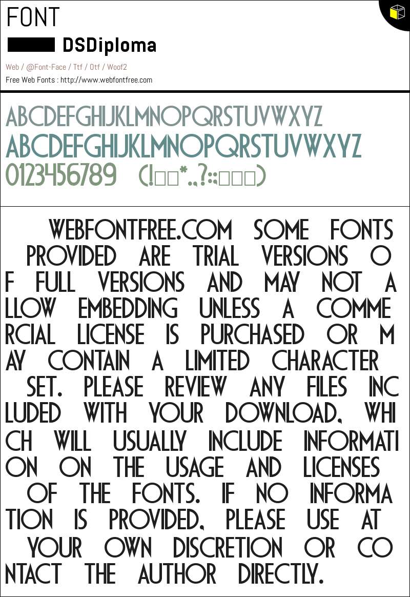 DS Diploma Fonts Downloads - WebFontFree.Com