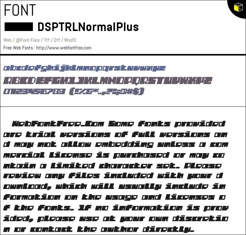 DS PTRLNormalPlus Fonts Downloads - WebFontFree.Com