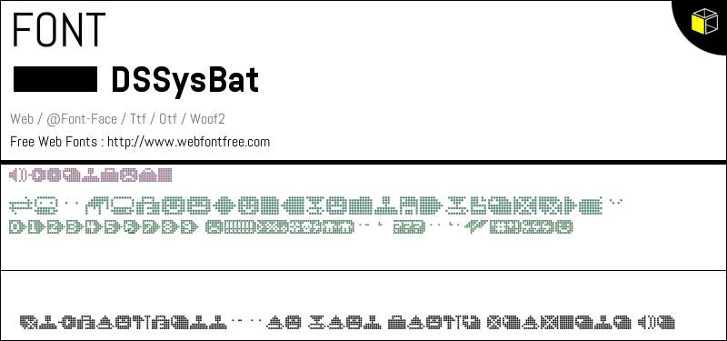 DS SysBat Fonts Downloads - WebFontFree.Com