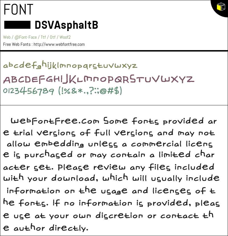 DSAsphaltScandal B Fonts Downloads - WebFontFree.Com