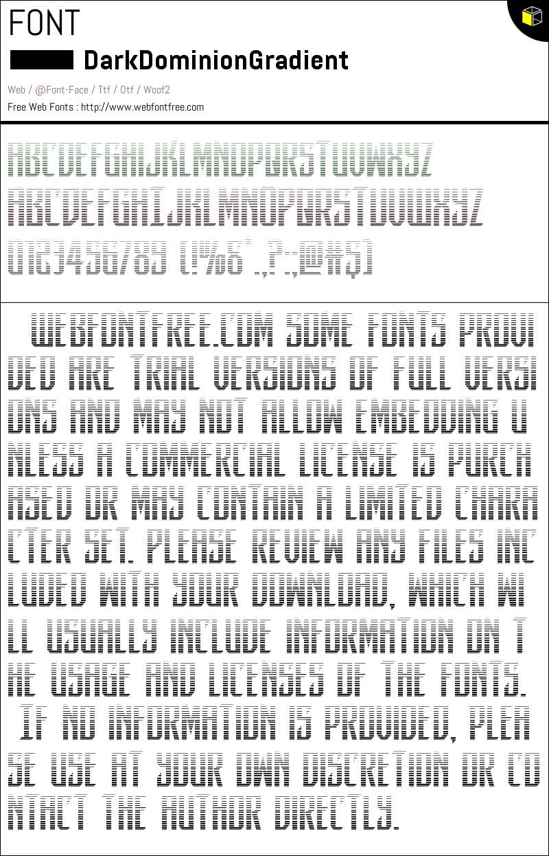 Dark Dominion Gradient Fonts Downloads - WebFontFree.Com