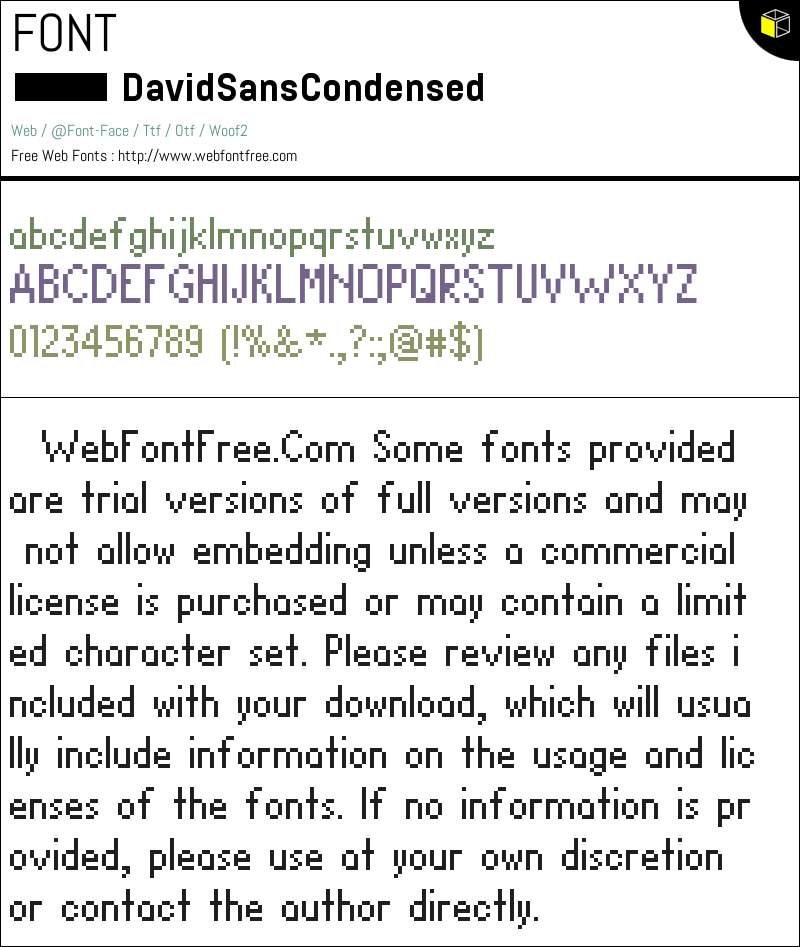 David Sans Condensed Fonts Downloads - WebFontFree.Com