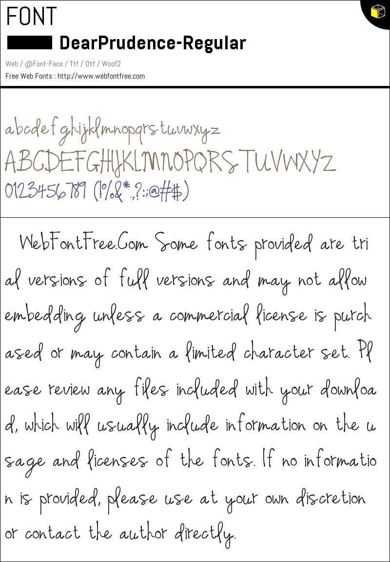 Dear Prudence Fonts Downloads - WebFontFree.Com