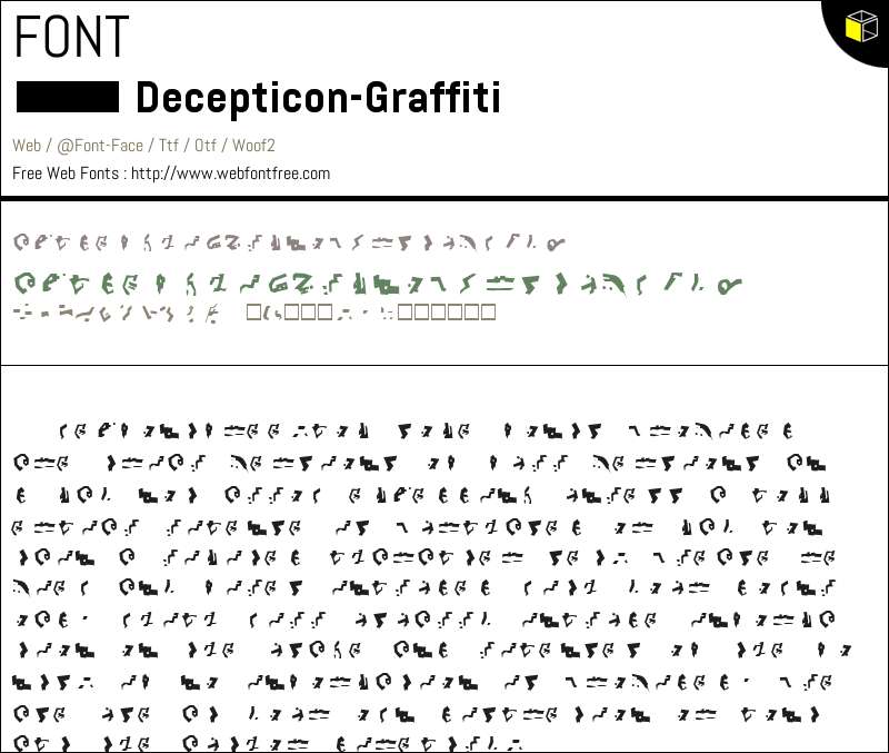 Decepticon Graffiti Fonts Downloads - WebFontFree.Com