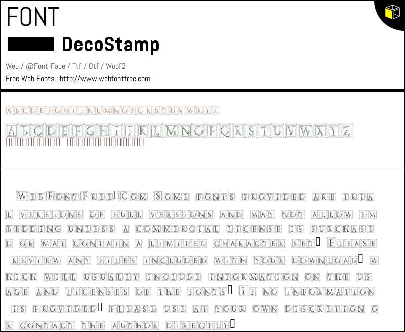 Deco Stamp Fonts Downloads - WebFontFree.Com