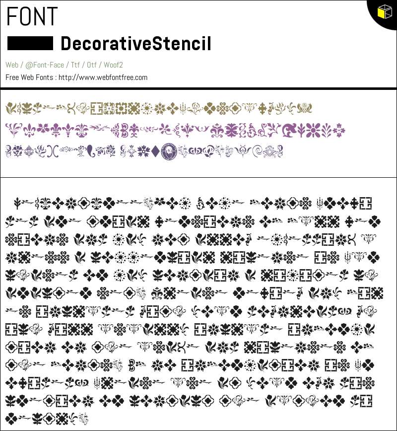 Decorative Stencil Fonts Downloads - WebFontFree.Com