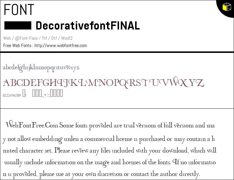 decorative fontFINAL Fonts Downloads - WebFontFree.Com