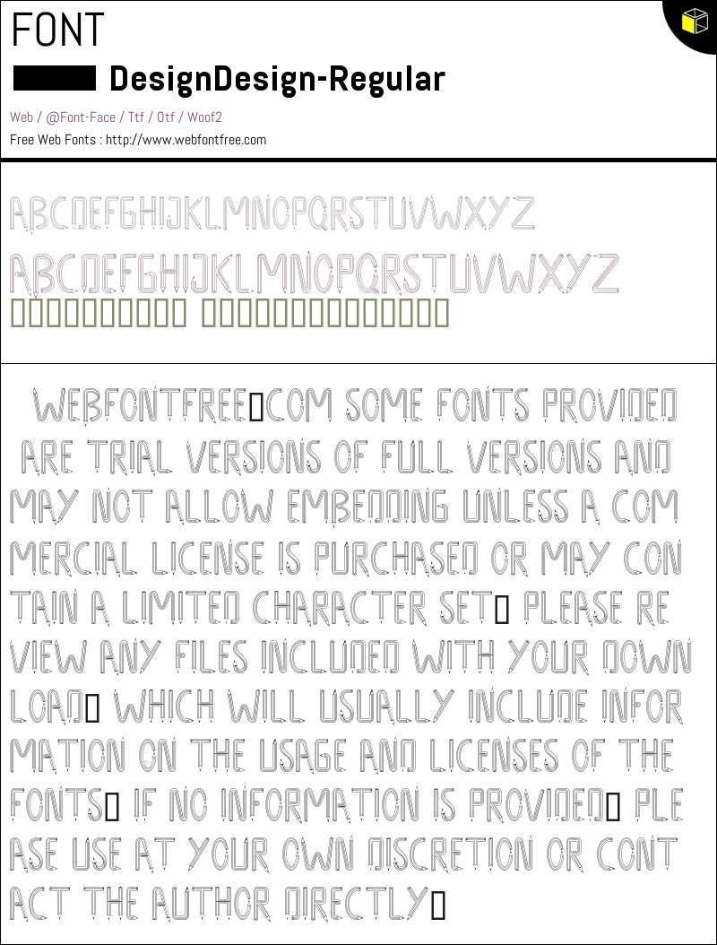 DesignDesign-Regular Fonts Downloads - WebFontFree.Com
