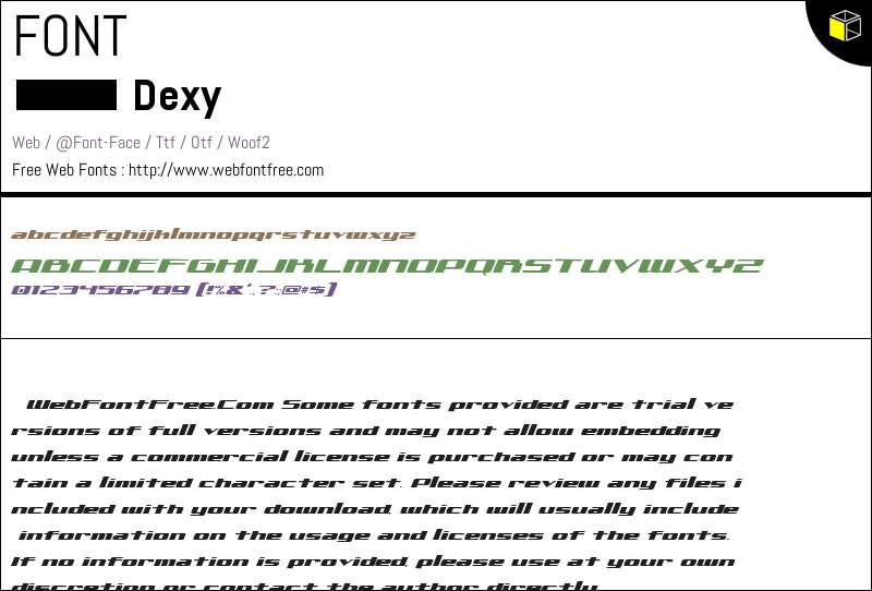 Dexy Fonts Downloads - WebFontFree.Com