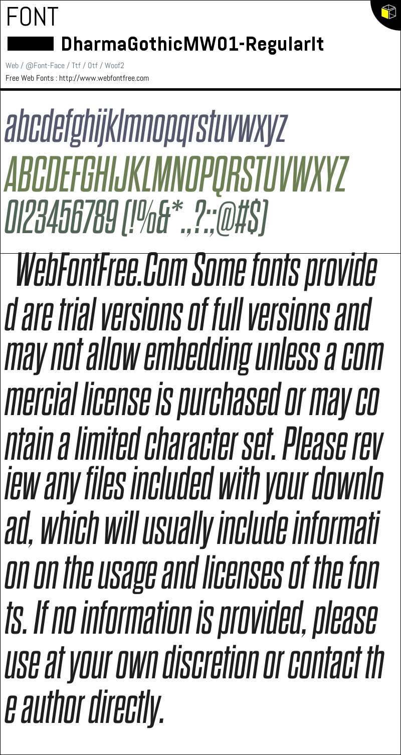 Dharma Gothic M W01 Regular It Fonts Downloads - WebFontFree.Com