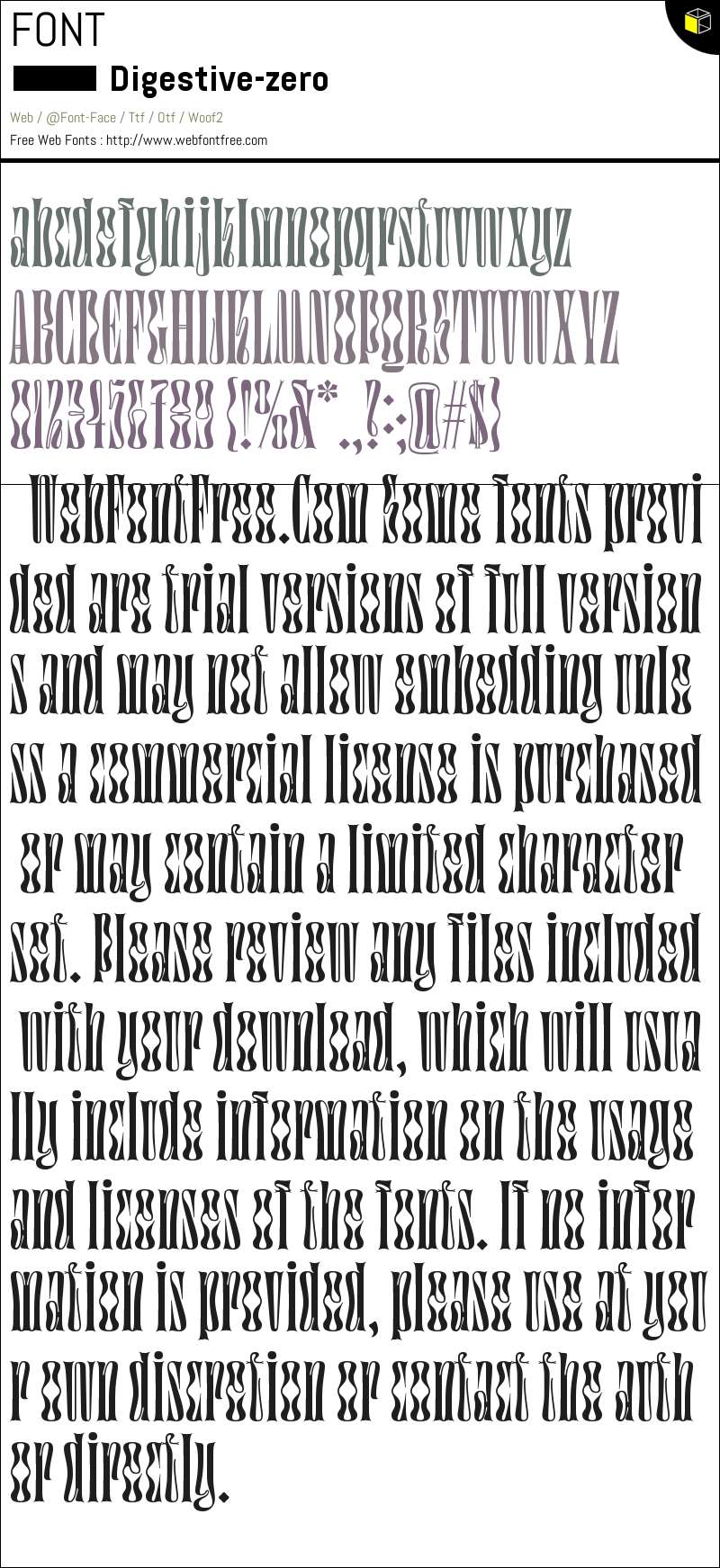 Digestive zero Fonts Downloads - WebFontFree.Com