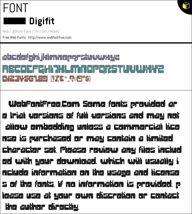 Digifit Fonts Downloads - WebFontFree.Com