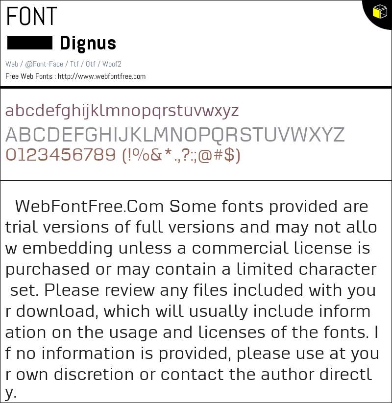 Dignus Fonts Downloads - WebFontFree.Com