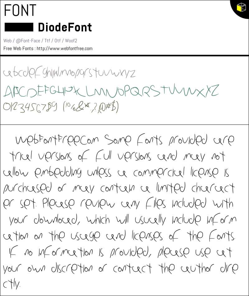 DiodeFont Fonts Downloads - WebFontFree.Com