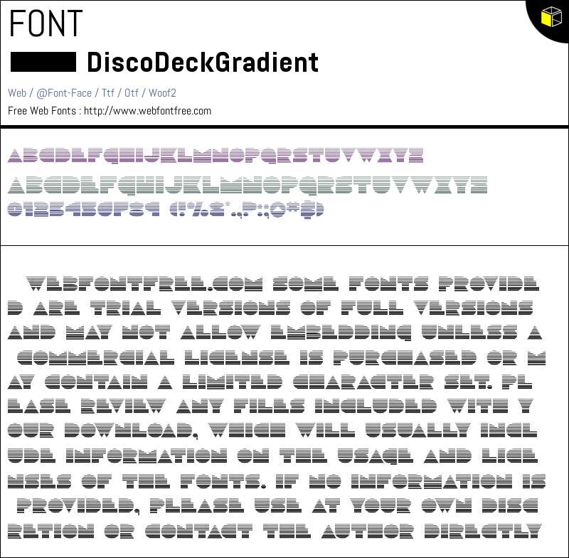Disco Deck Gradient Fonts Downloads - WebFontFree.Com