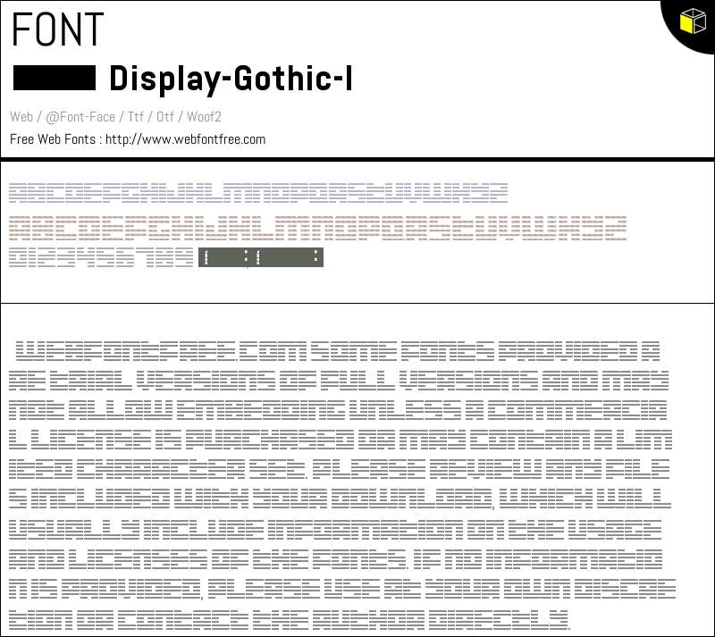 Display Gothic I Regular Fonts Downloads - WebFontFree.Com