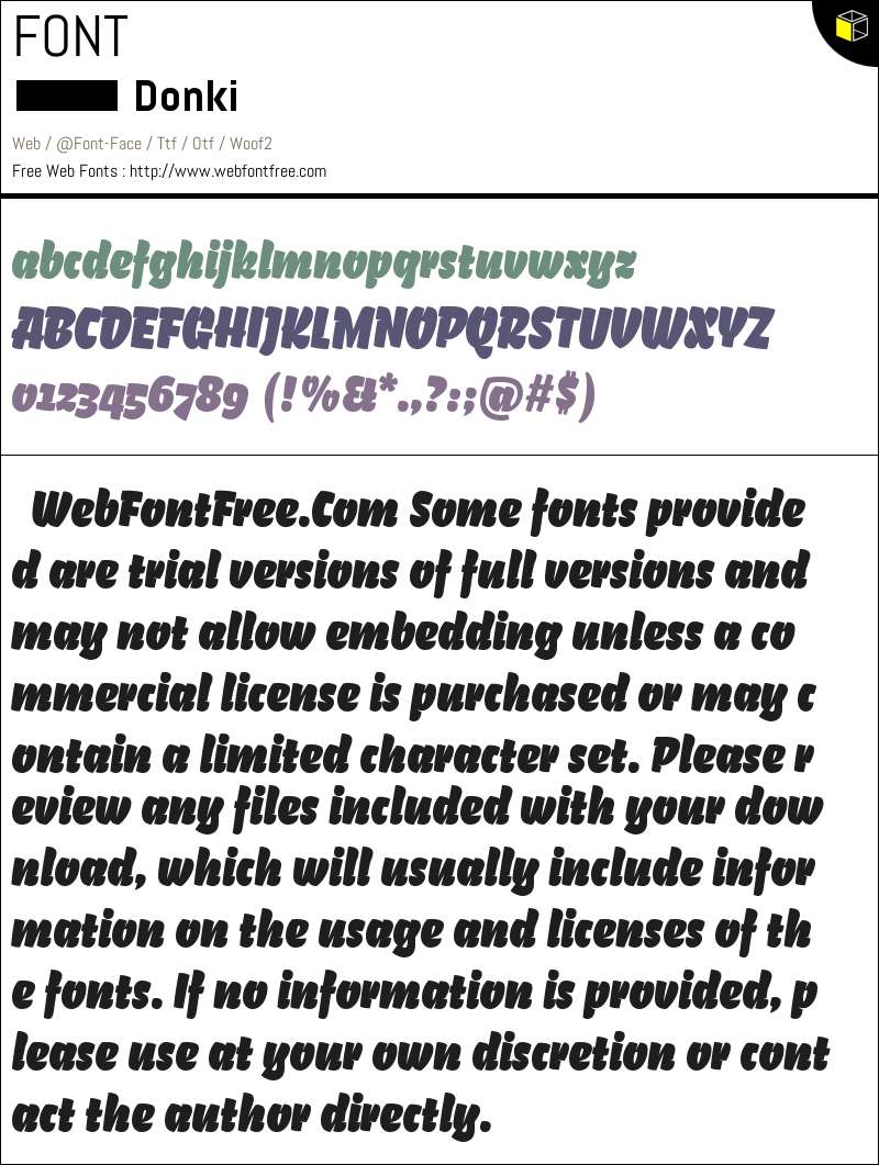 Donki Fonts Downloads - WebFontFree.Com