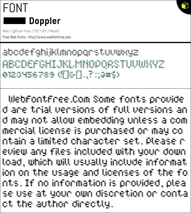 Doppler Fonts Downloads - WebFontFree.Com