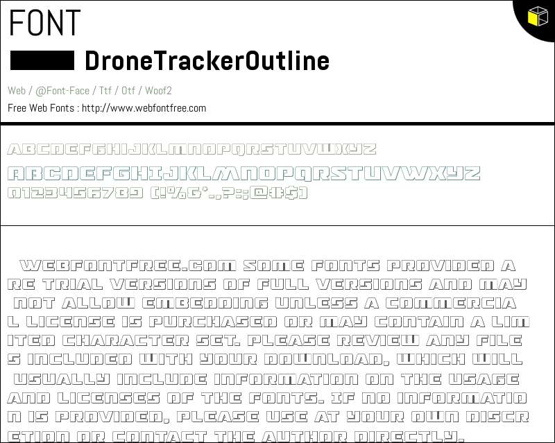 Drone Tracker Outline Fonts Downloads - WebFontFree.Com