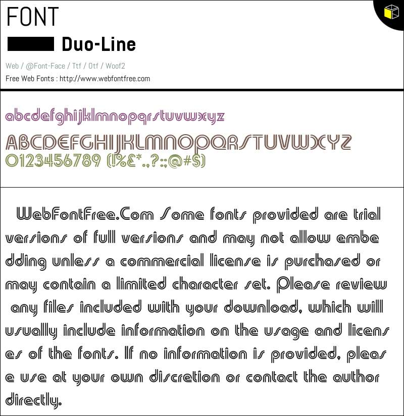 Duo-Line Regular Fuentes Descargar - WebFontFree.Com