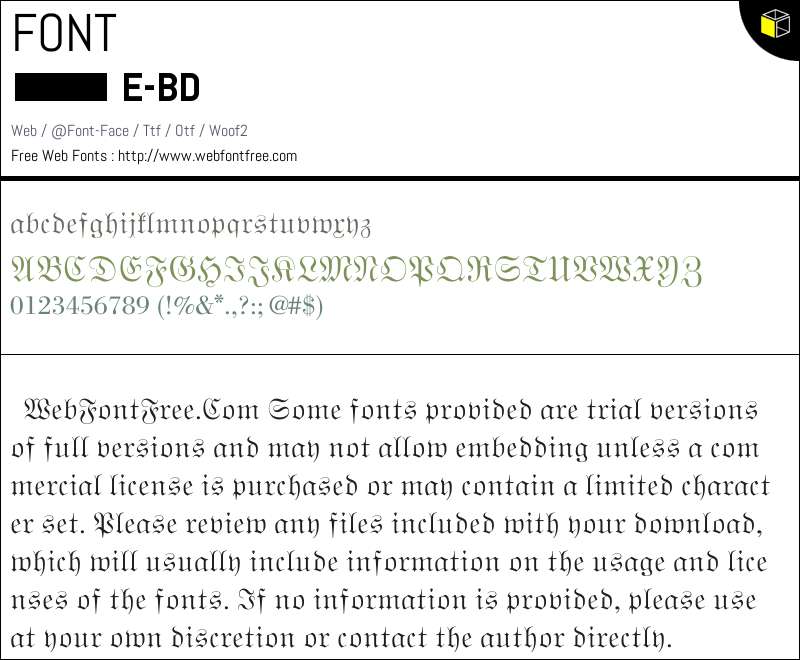 EU-BD Fonts Downloads - WebFontFree.Com