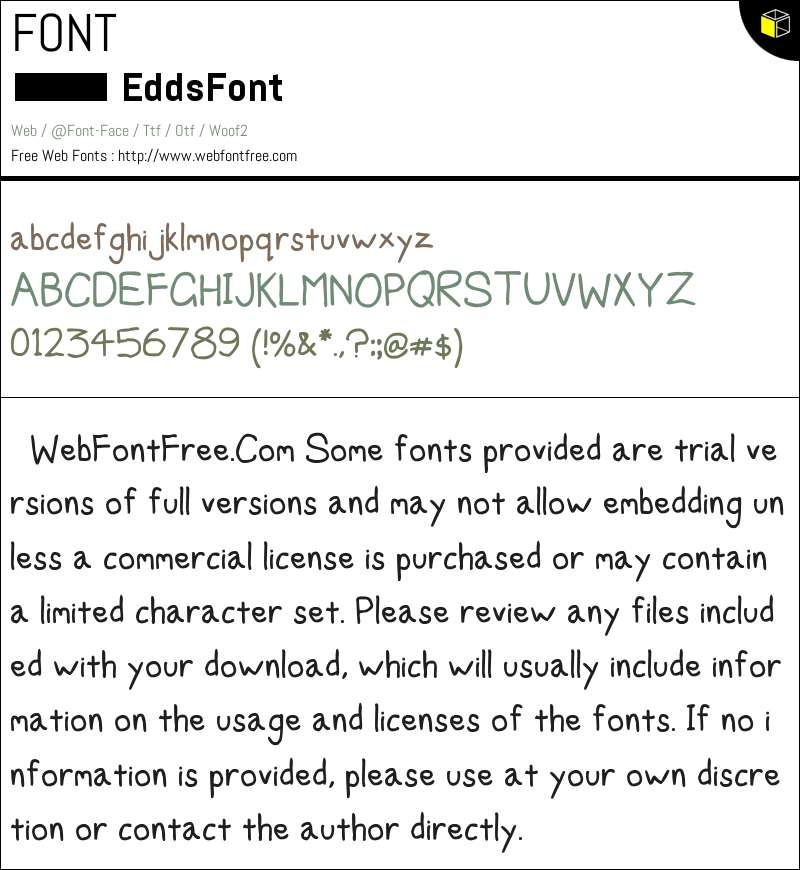 Edd's Font Fuentes Descargar - WebFontFree.Com