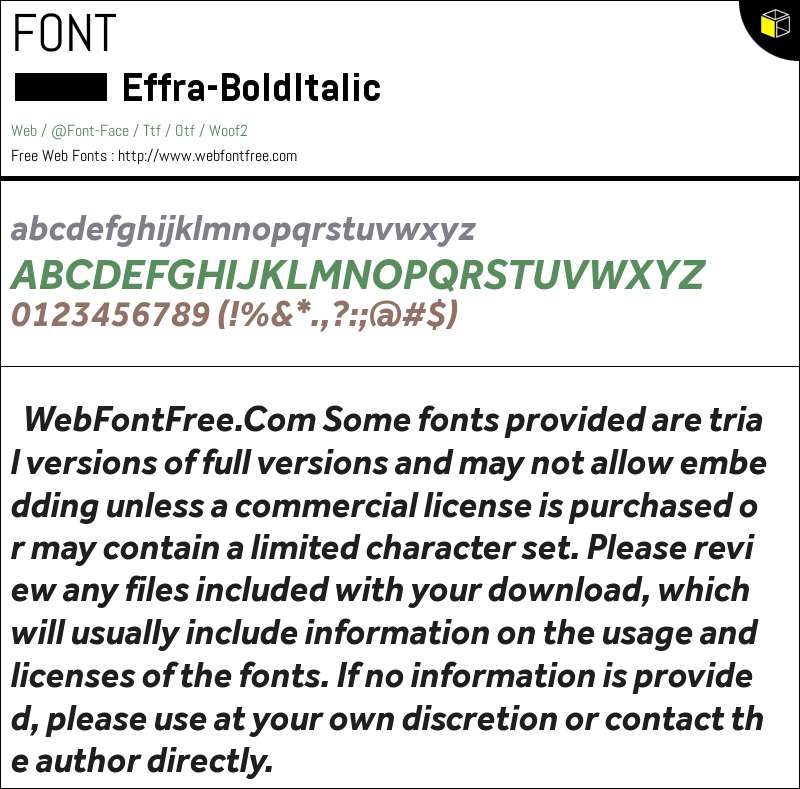 Effra Bold Italic 字体 下载 - WebFontFree.Com