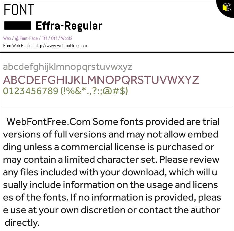 Effra 字体 下载 - WebFontFree.Com