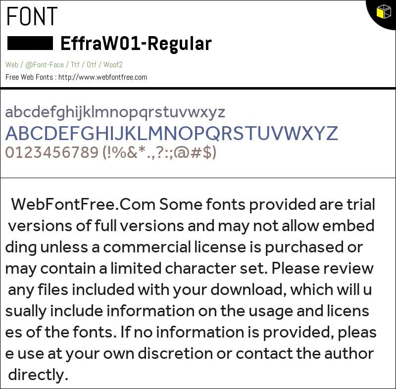 Effra W01 Regular Fonts Downloads - WebFontFree.Com