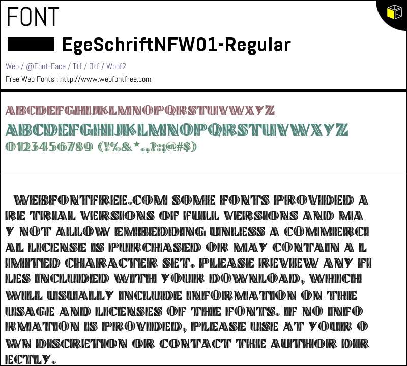 Ege Schrift NF W01 Regular Fonts Downloads - WebFontFree.Com