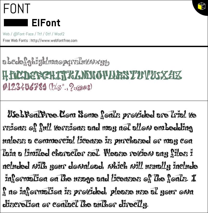El&Font Fonts Downloads - WebFontFree.Com