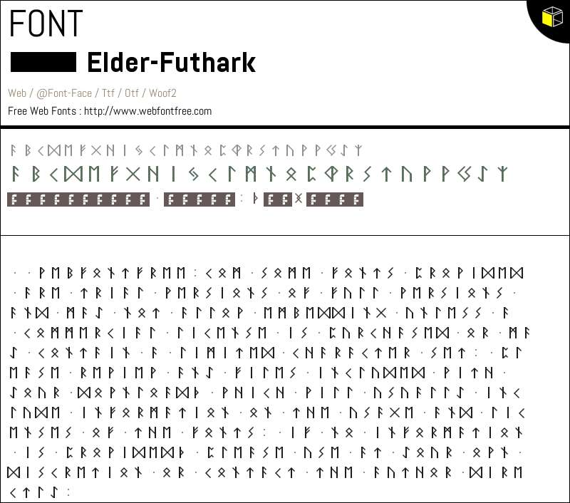 Download Free Elder Futhark Font Free Runettf Regular