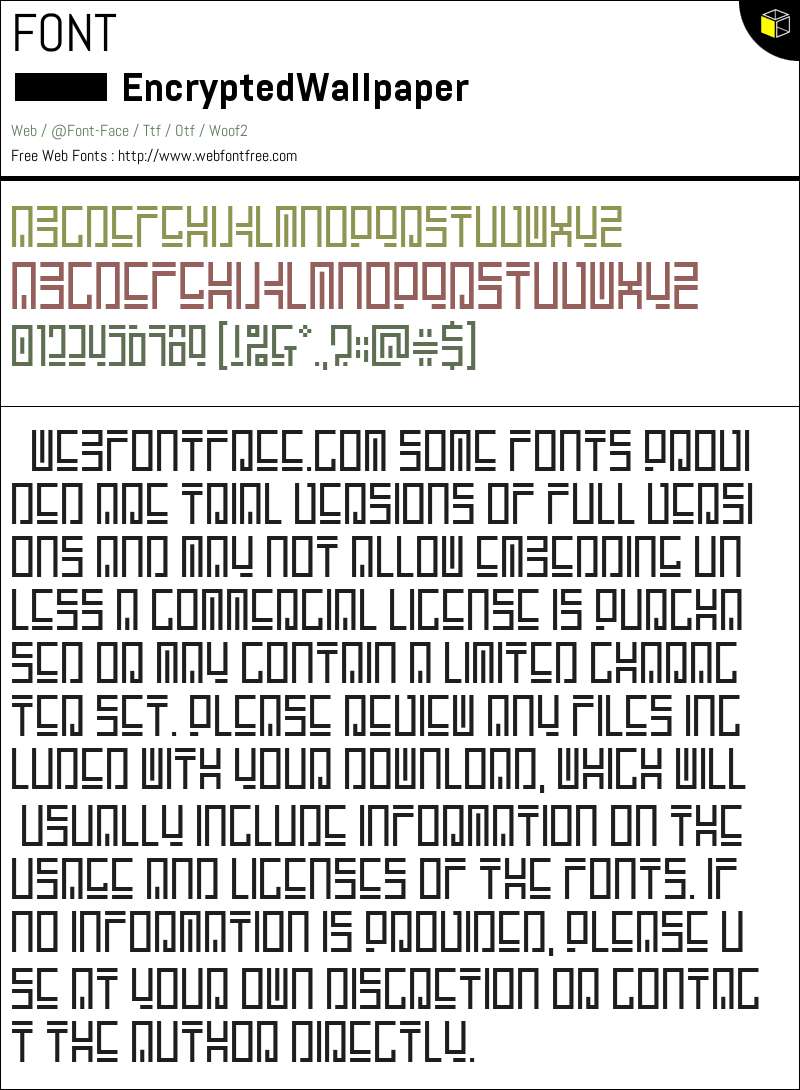 Encrypted Wallpaper Fonts Downloads - WebFontFree.Com