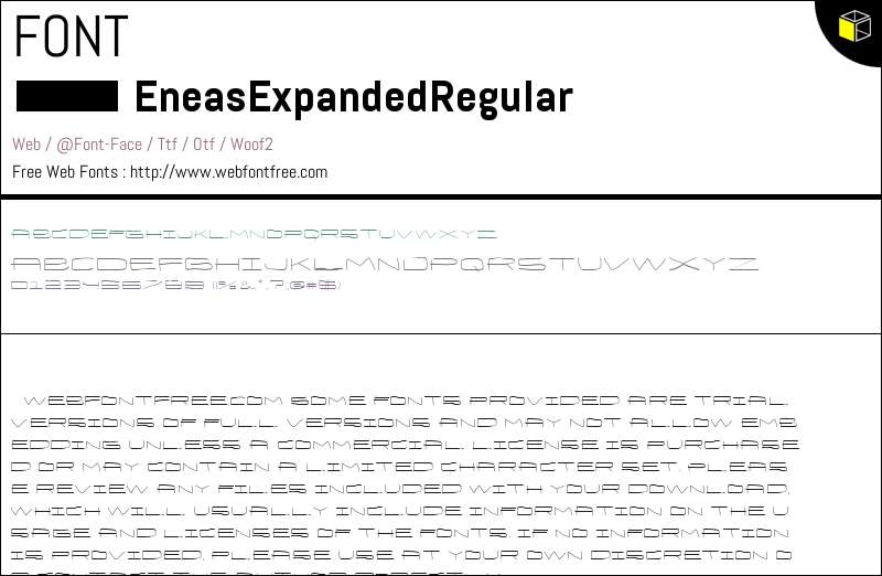 Eneas Expanded Regular Fonts Downloads - WebFontFree.Com