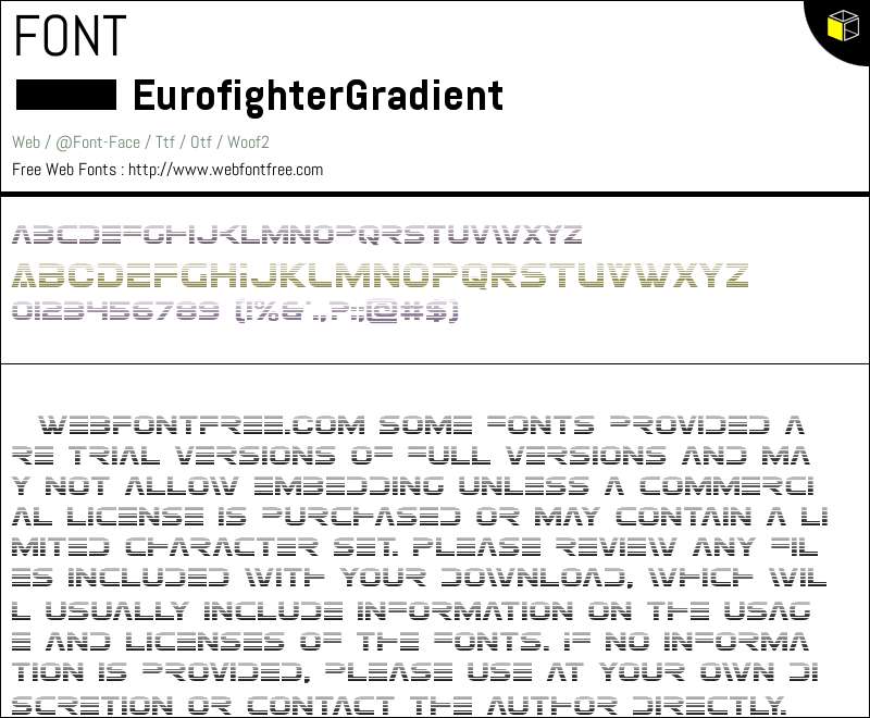 Eurofighter Gradient Fonts Downloads - WebFontFree.Com
