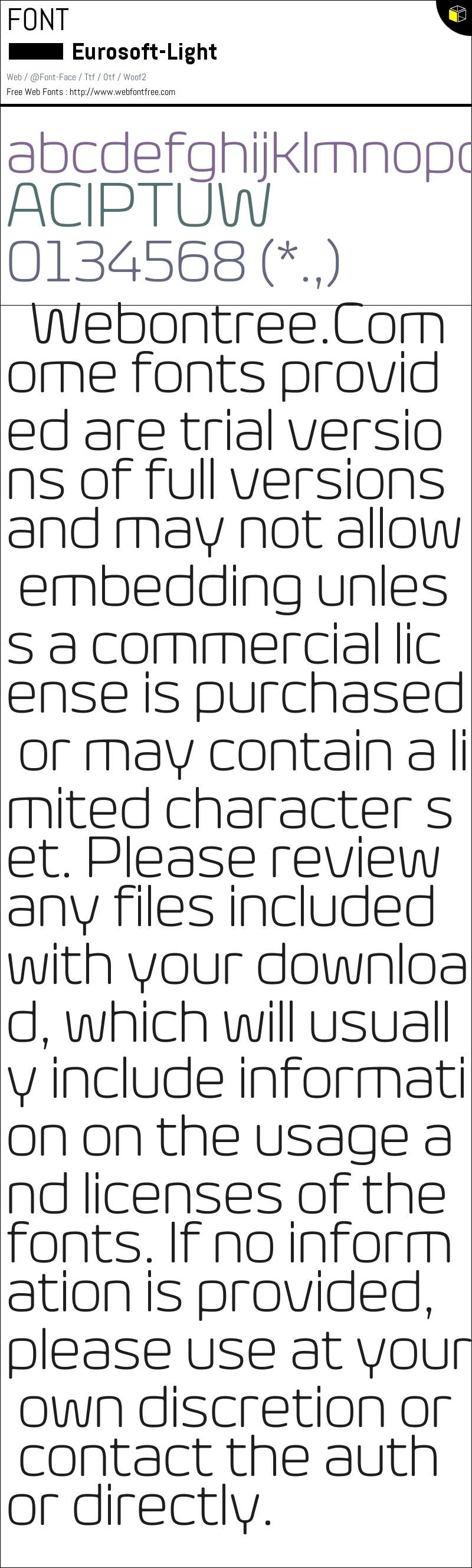 Eurosoft Light Fonts Downloads - WebFontFree.Com