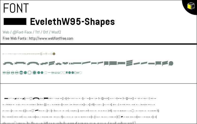 Eveleth W95 Shapes Fonts Downloads - WebFontFree.Com