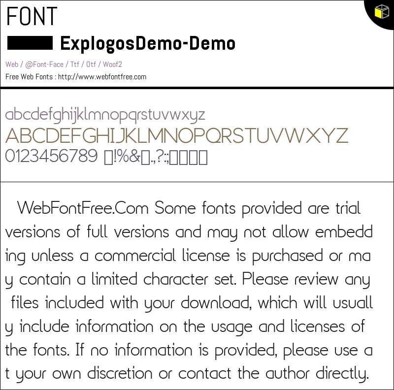 Explogos - Demo Fonts Downloads - WebFontFree.Com