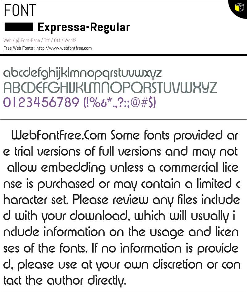 Expressa Regular Fonts Downloads - WebFontFree.Com