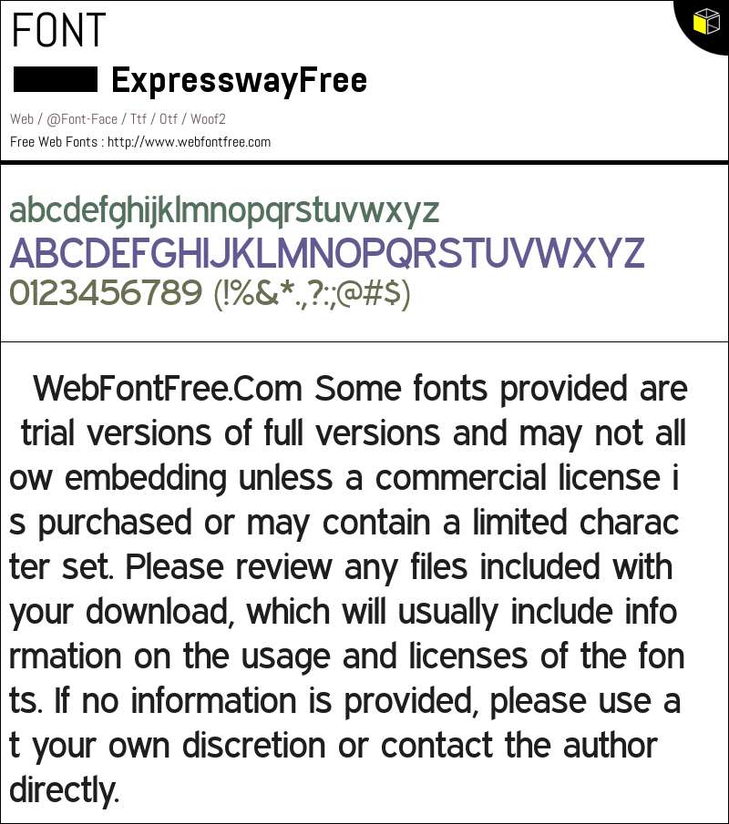 Expressway Free Fonts Downloads - WebFontFree.Com