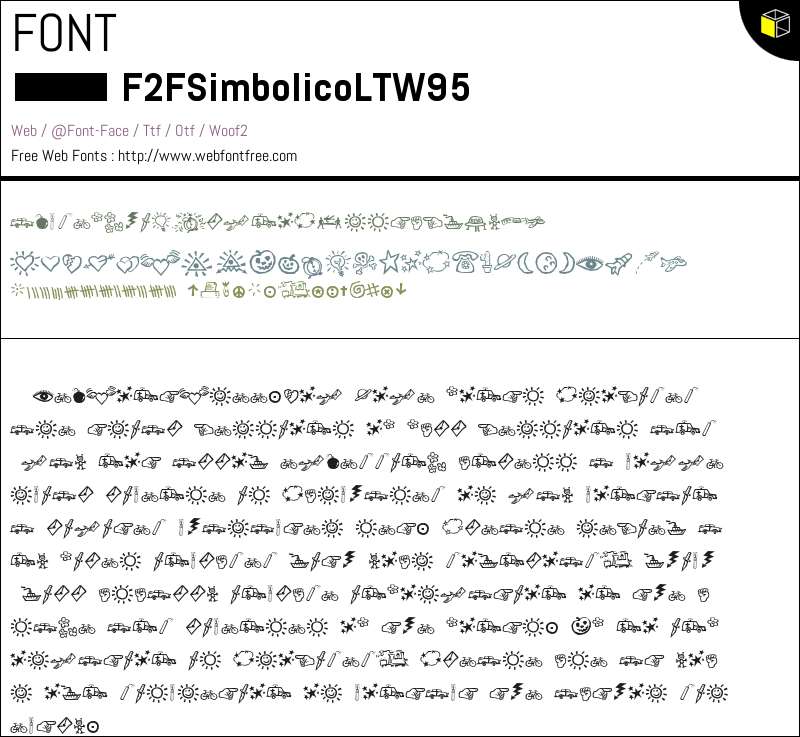 F2FSimbolico LT W95 Fonts Downloads - WebFontFree.Com