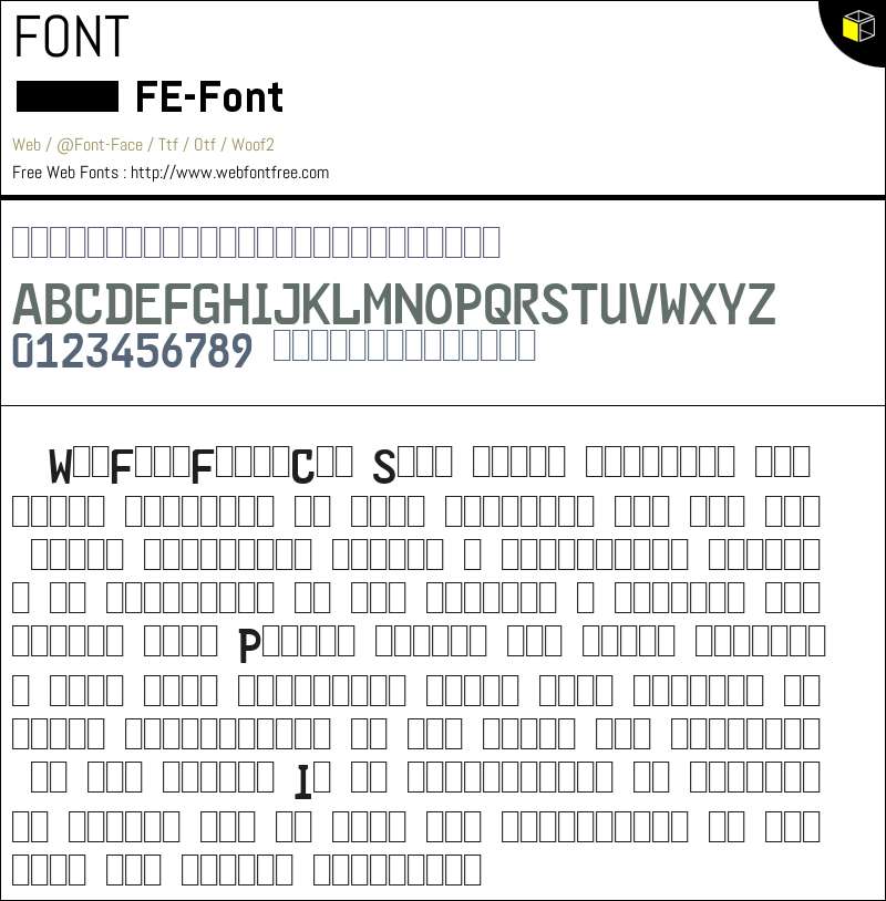 FE-Font Fonts Downloads - WebFontFree.Com