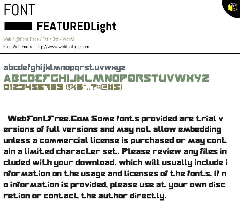 FEATURED-Light Fonts Downloads - WebFontFree.Com